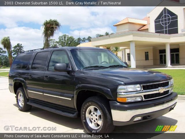 Dark Gray Metallic 2003 Chevrolet Suburban 1500 Ls Tan Neutral