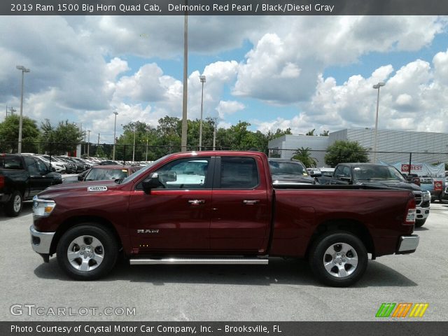 Delmonico Red Pearl - 2019 Ram 1500 Big Horn Quad Cab - Black/Diesel Gray Interior | GTCarLot ...