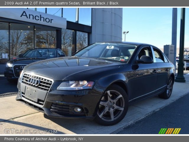 Brilliant Black - 2009 Audi A4 2.0T Premium quattro Sedan - Black Interior | GTCarLot.com ...