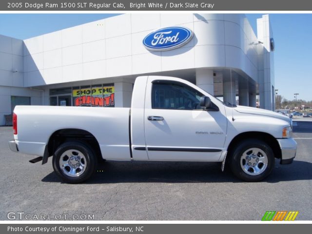 Bright White 2005 Dodge Ram 1500 Slt Regular Cab Dark Slate Gray
