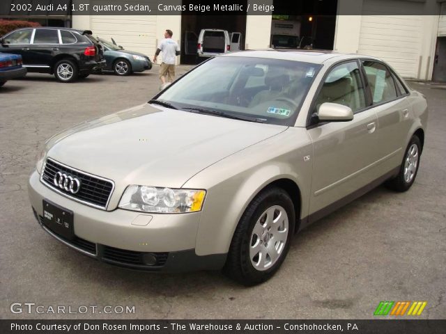 Canvas Beige Metallic - 2002 Audi A4 1.8T quattro Sedan - Beige Interior | GTCarLot.com ...