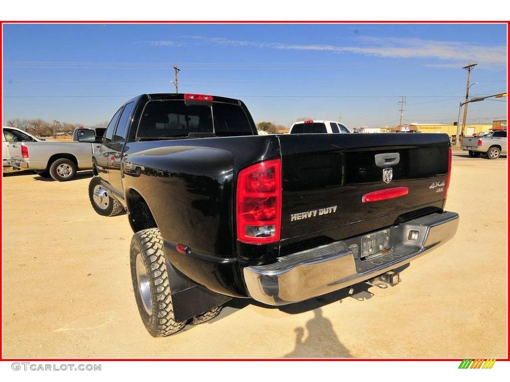 2005 Black Dodge Ram 3500 Slt Quad Cab 4x4 Dually 24436883 Photo 3
