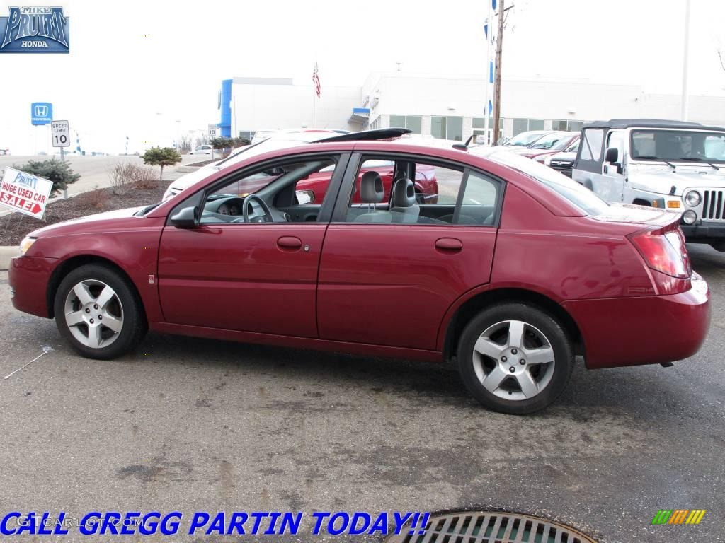 2007 Berry Red Saturn ION 3 Sedan #25145947 Photo #5 | GTCarLot.com - Car Color Galleries
