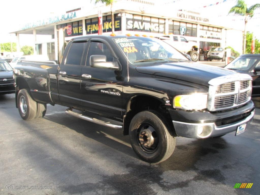2003 Black Dodge Ram 3500 Slt Quad Cab 4x4 Dually 39740822 Photo 16