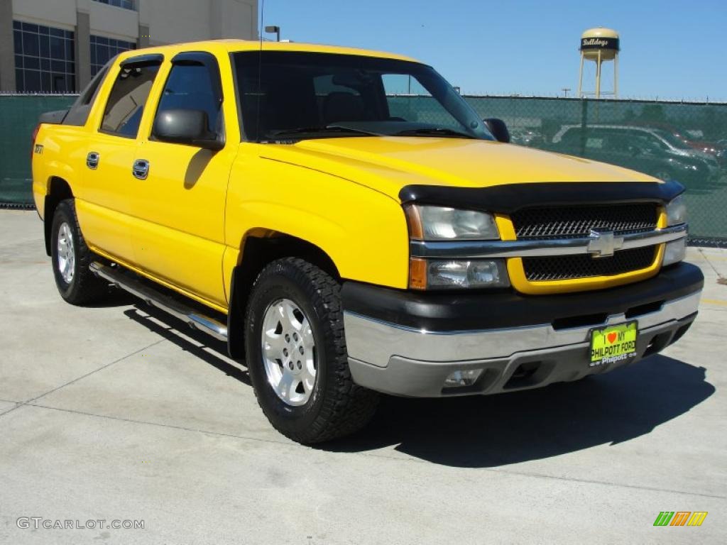 2003 Yellow Chevrolet Avalanche 1500 Z71 4x4 46545790 GTCarLot