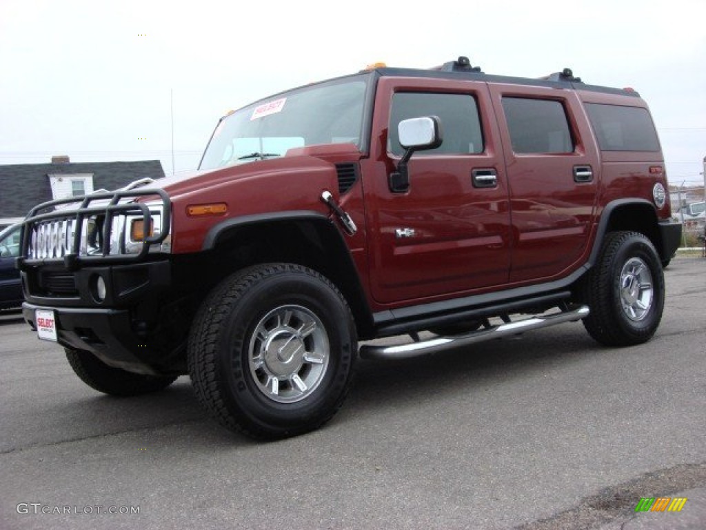 2005 Red Metallic Hummer H2 SUV #56827577 Photo #2 | GTCarLot.com - Car Color Galleries