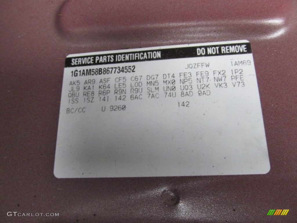 2006 Cobalt Color Code 9260 For Victory Red Photo 64579726 GTCarLot 2006 Cobalt Color Code 9260 For Victory Red Photo 64579726 GTCarLot