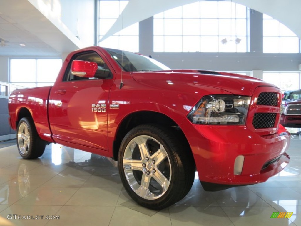 Flame Red 2014 Ram 1500 Sport Regular Cab Exterior Photo 85312760