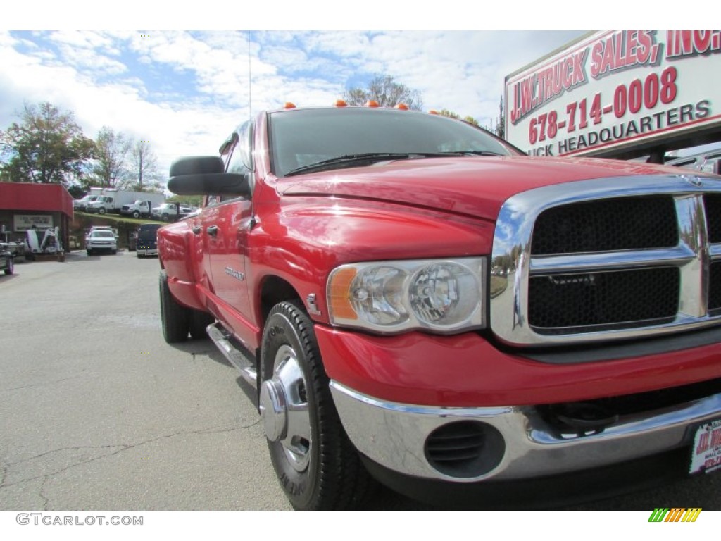 2005 Flame Red Dodge Ram 3500 Slt Quad Cab Dually 87618316 Photo 12